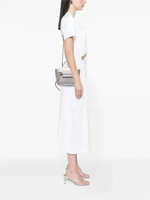 Celine Nano Belt Bag Satchel In Laminated Calfskin - Silver