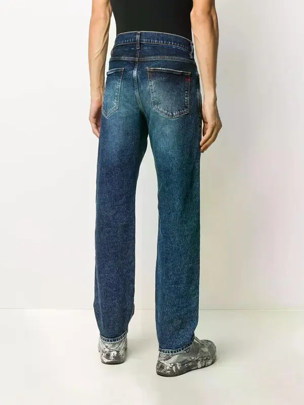 DIESEL® Distressed Straight-leg Jeans