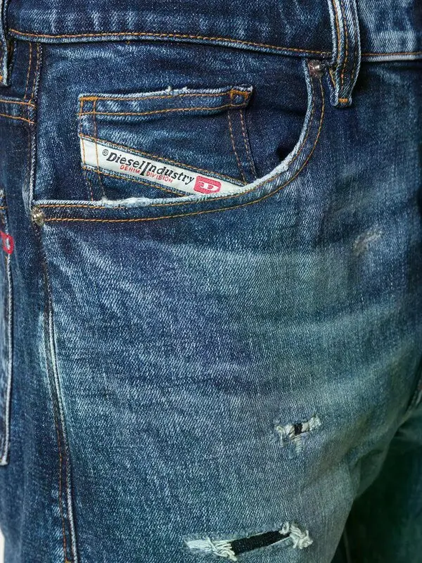 DIESEL® Distressed Straight-leg Jeans