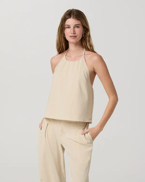 Vuori Shoreline Halter Top - Bleached Sand
