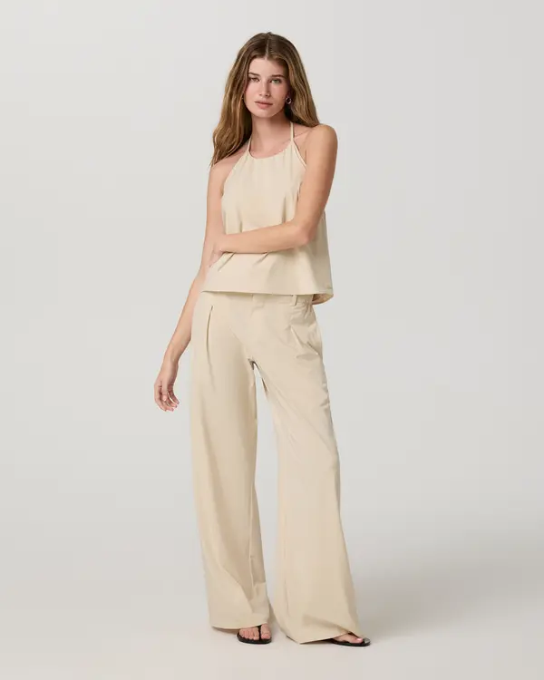 Vuori Shoreline Halter Top - Bleached Sand