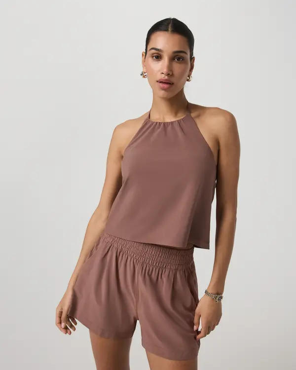 Vuori Shoreline Halter Top - Sable