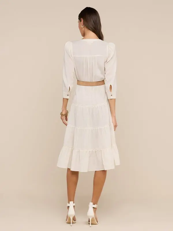 L'Agence Serafine Midi Dress