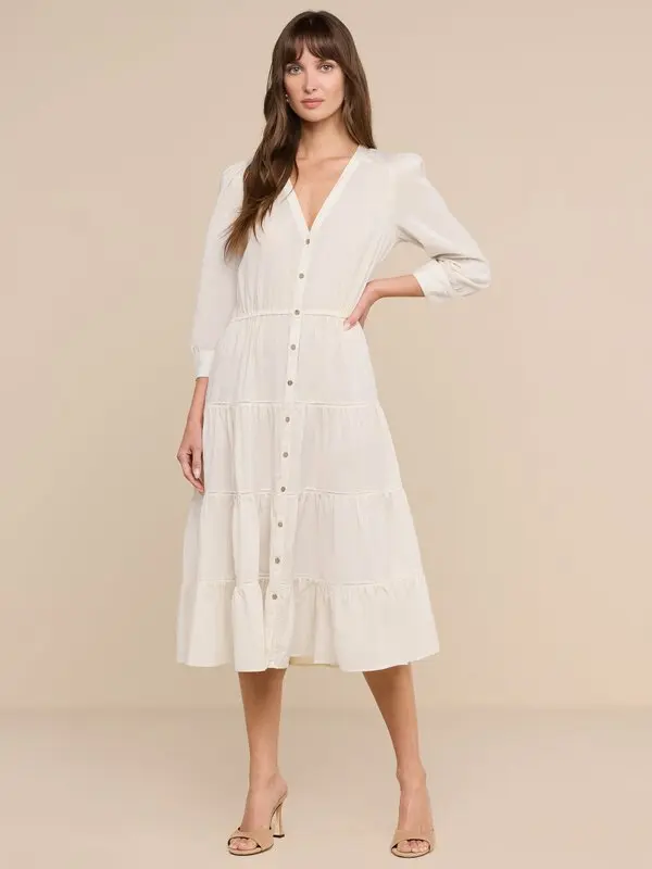 L'Agence Serafine Midi Dress