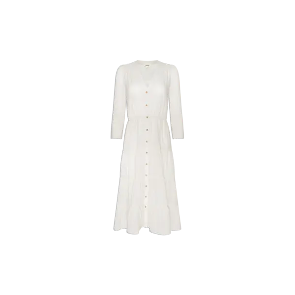 L'Agence Serafine Midi Dress - Ecru
