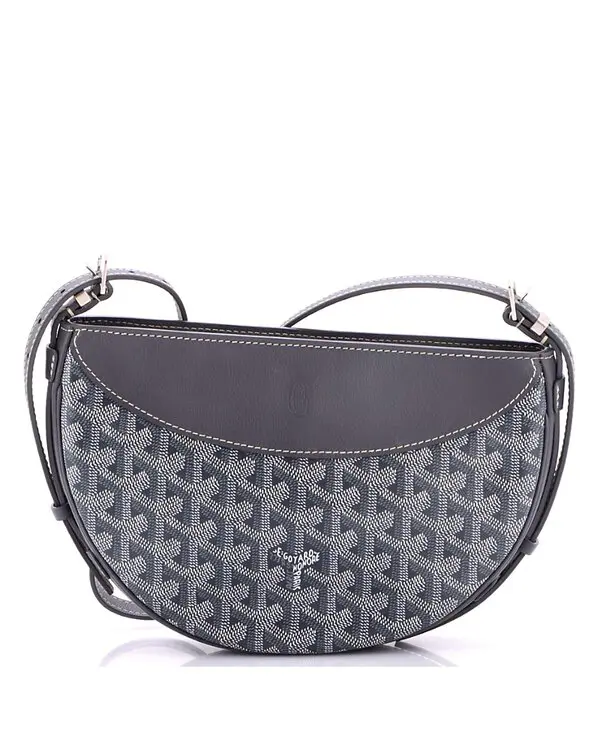 Goyard Hirondelle Shoulder Bag Coated Canvas And Leather - Gray