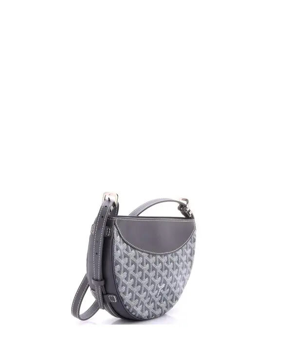 Goyard Hirondelle Shoulder Bag Coated Canvas And Leather - Gray