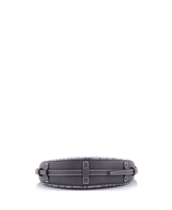 Goyard Hirondelle Shoulder Bag Coated Canvas And Leather - Gray