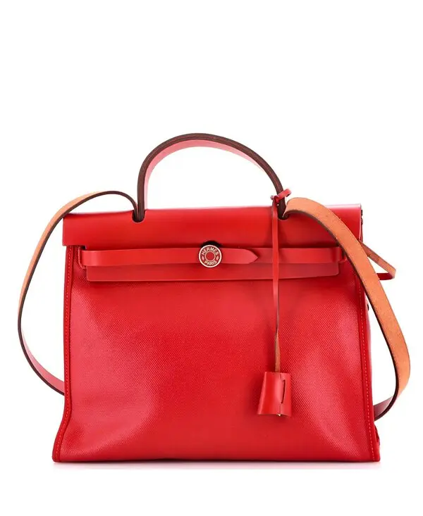 Hermès 31 Herbag Zip Berline Vache Canvas And Leather
