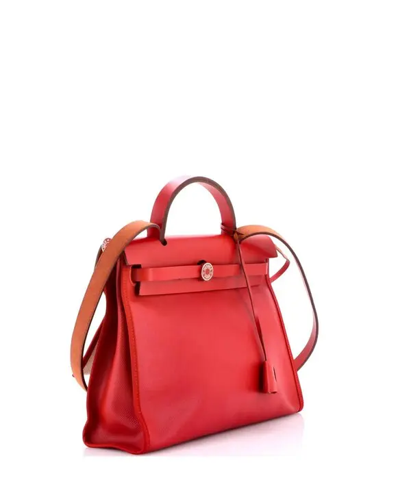 Hermès 31 Herbag Zip Berline Vache Canvas And Leather