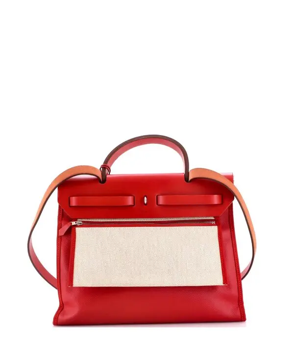 Hermès 31 Herbag Zip Berline Vache Canvas And Leather