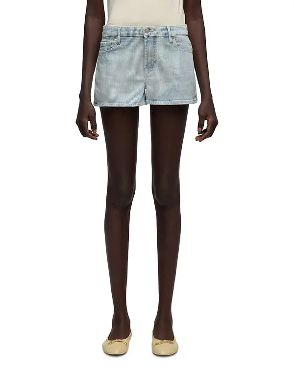 7 For All Mankind Striped Denim Shorts