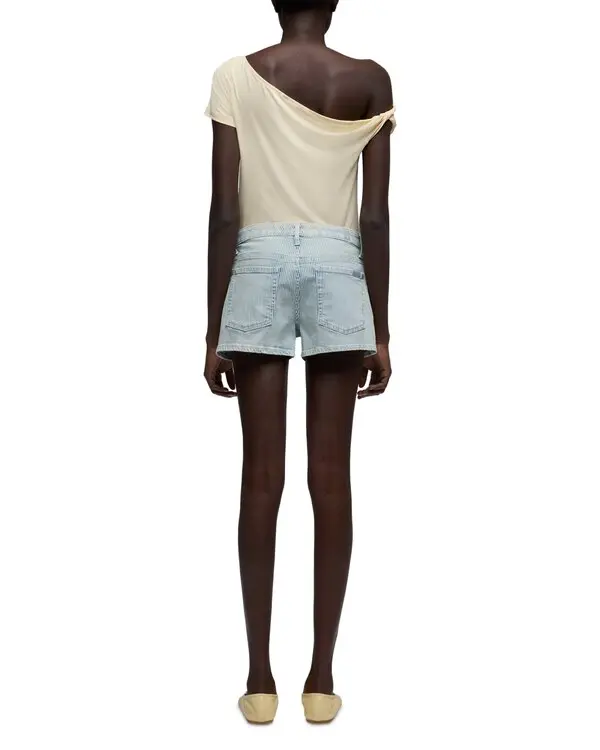 7 For All Mankind Striped Denim Shorts