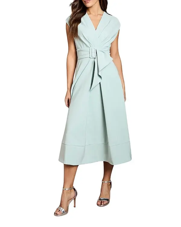 Coast Belted Crepe Midi Dress - Mint