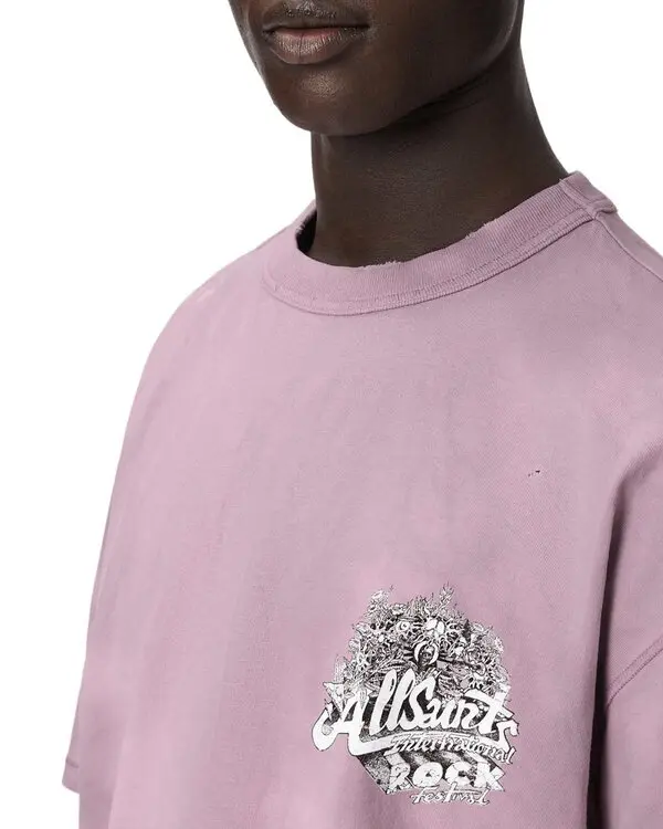 ALLSAINTS Avalon Short Sleeve Crewneck Tee - Seashell Pink