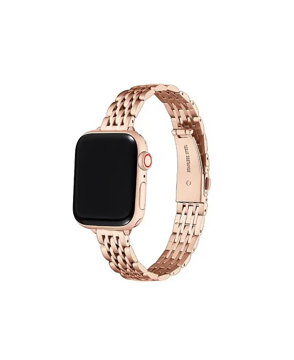 POSH TECH Rainey Skinny Stainless Steel Band For Apple Watch - Rose Gold