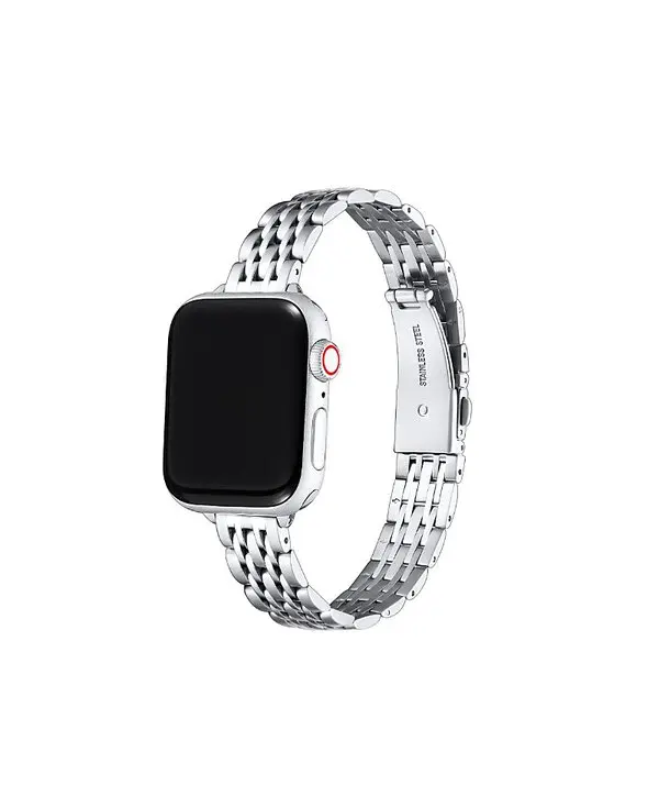 POSH TECH Rainey Skinny Stainless Steel Band For Apple Watch - Silver
