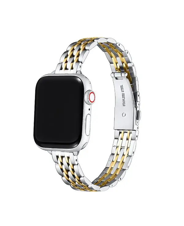 POSH TECH Rainey Skinny Stainless Steel Band For Apple Watch - Silver/gold
