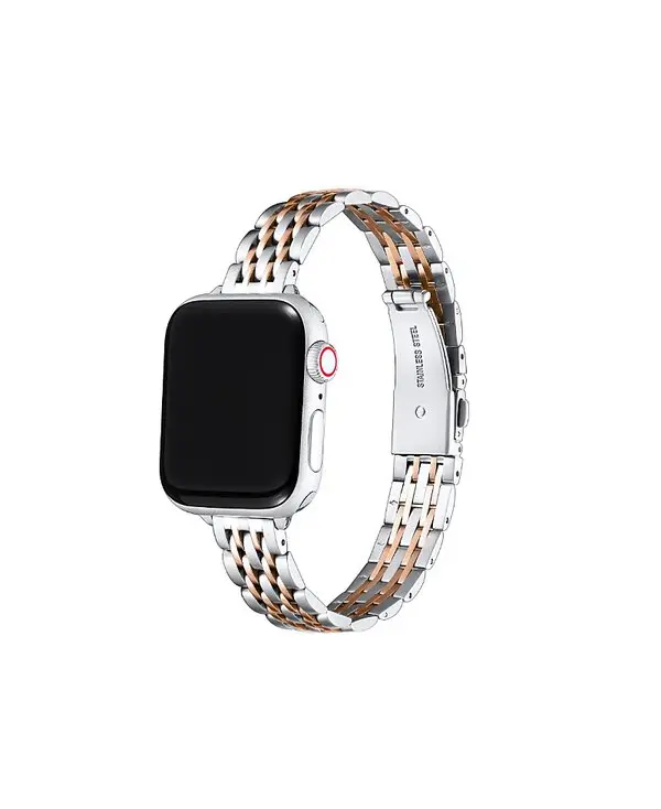 POSH TECH Rainey Skinny Stainless Steel Band For Apple Watch - Silver/rose Gold