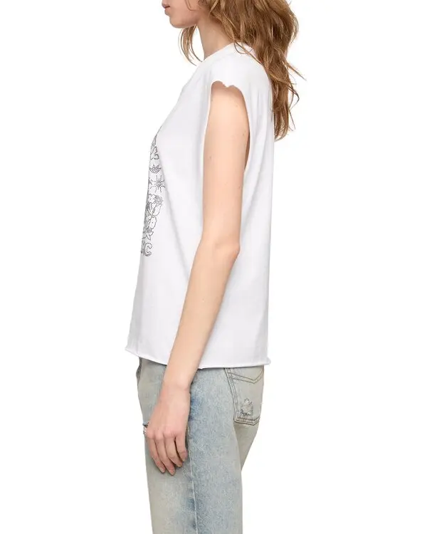 Zadig&Voltaire Cloe Cascade Tank Top - White