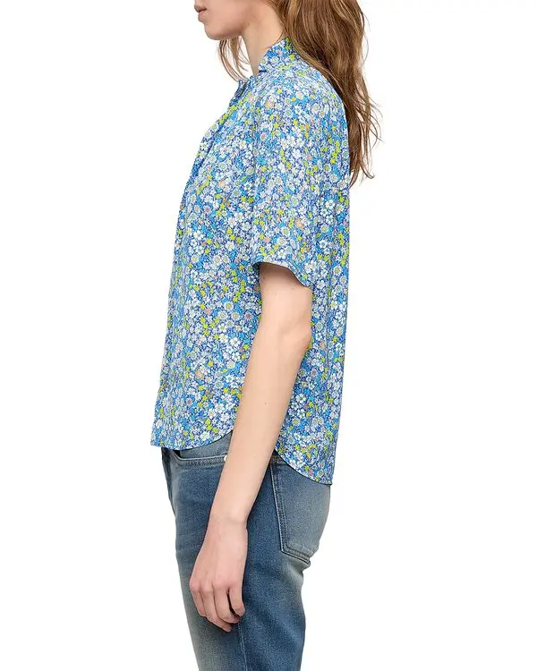 Zadig&Voltaire Topher Short Sleeve Floral Blouse