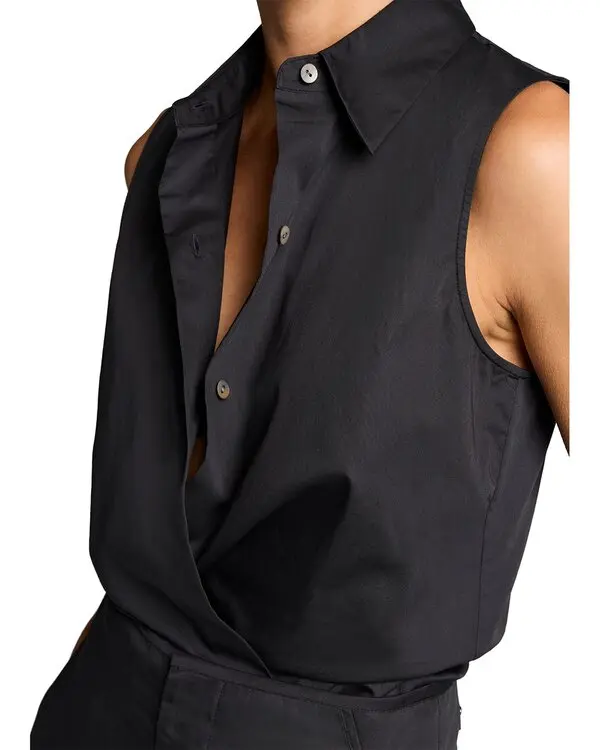 Vince Sleeveless Button-front Top