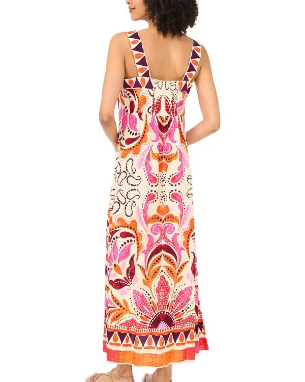 Vince Camuto Smocked Back Challis Maxi Dress