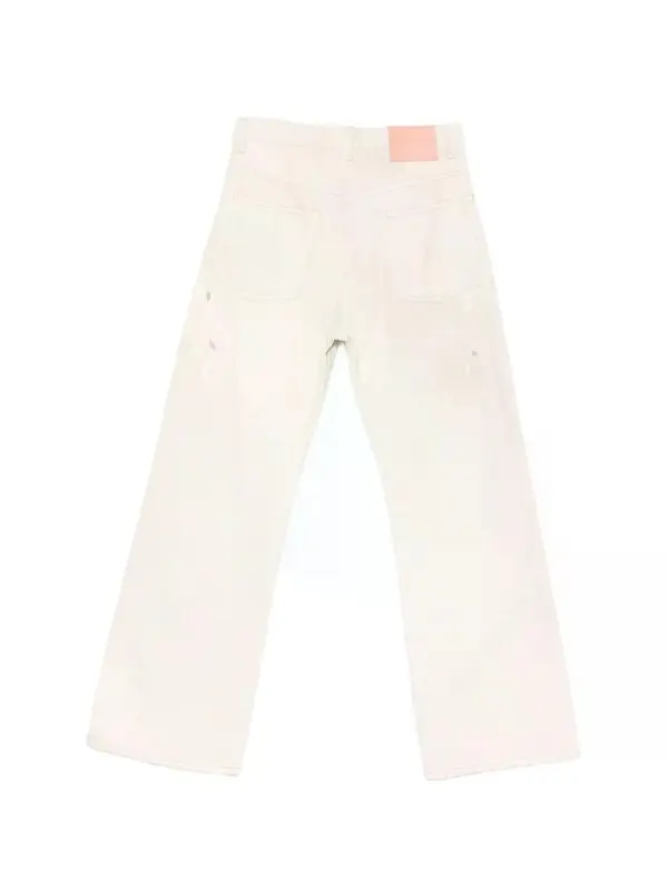 Acne Studios Wide Leg Jeans With Paint Splatter Detail