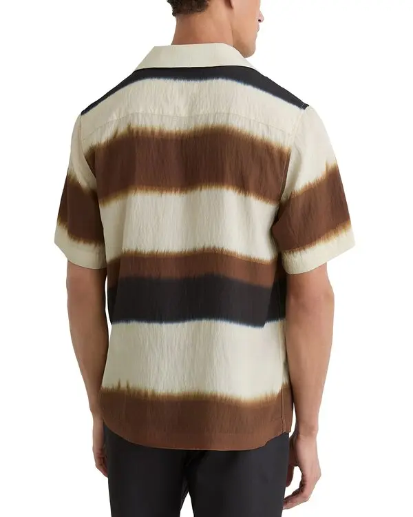 REISS Salem Printed Block Stripe Shirt