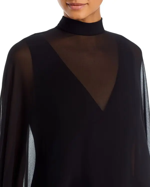 UNGARO Esme Cape Dress