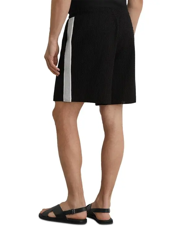 REISS Sedaros Crochet Shorts - Black