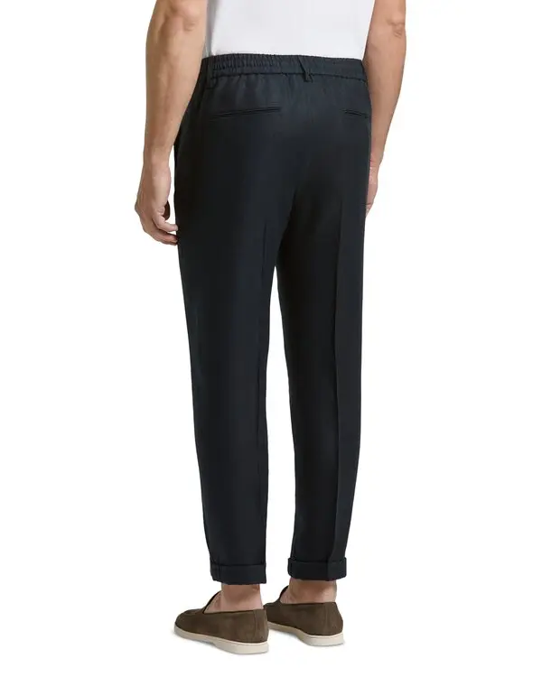 Peserico Linen Drawstring Joggers - Ink