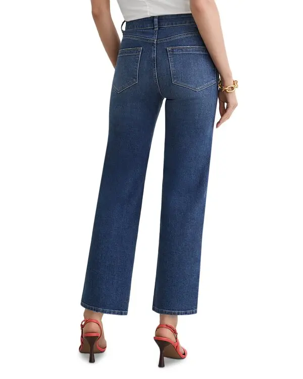 REISS Lana High Rise Straight Leg Jeans