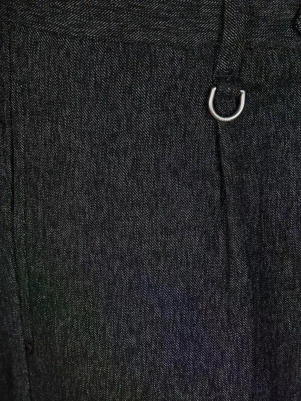 PAOLO PECORA Denim Effect Trousers - Black