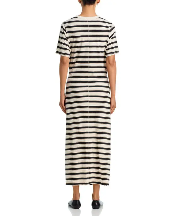 Rag & Bone Slub Stripe Maxi Dress - Cream Multi