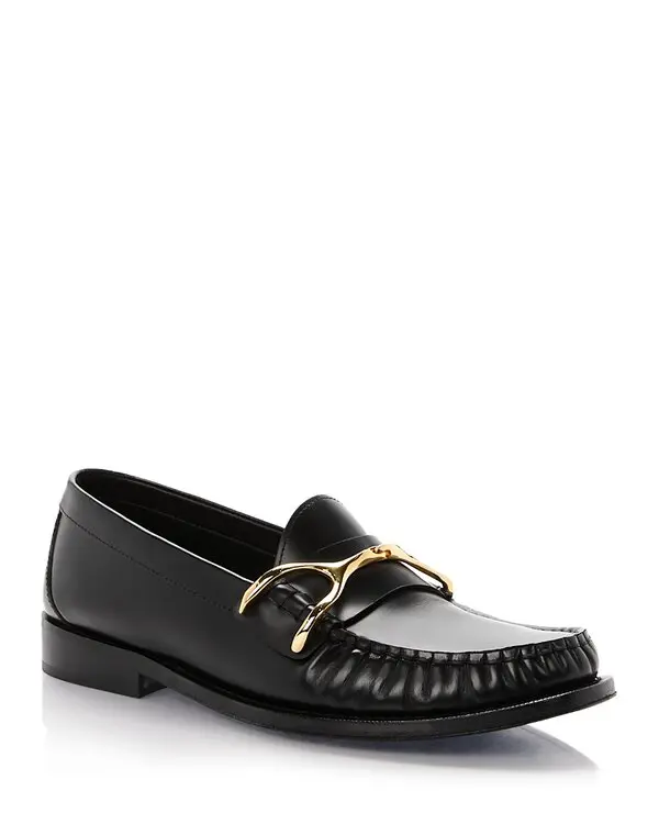 Alexander McQueen Leather Wishbone Loafers