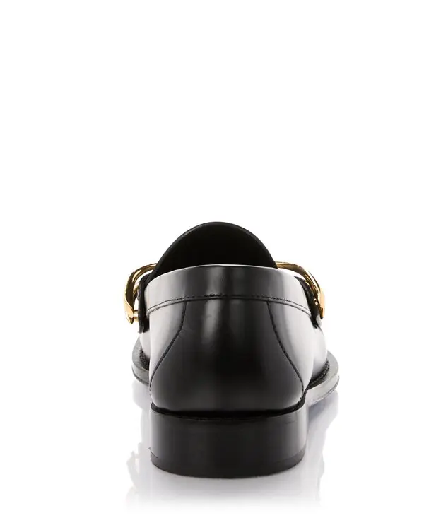 Alexander McQueen Leather Wishbone Loafers