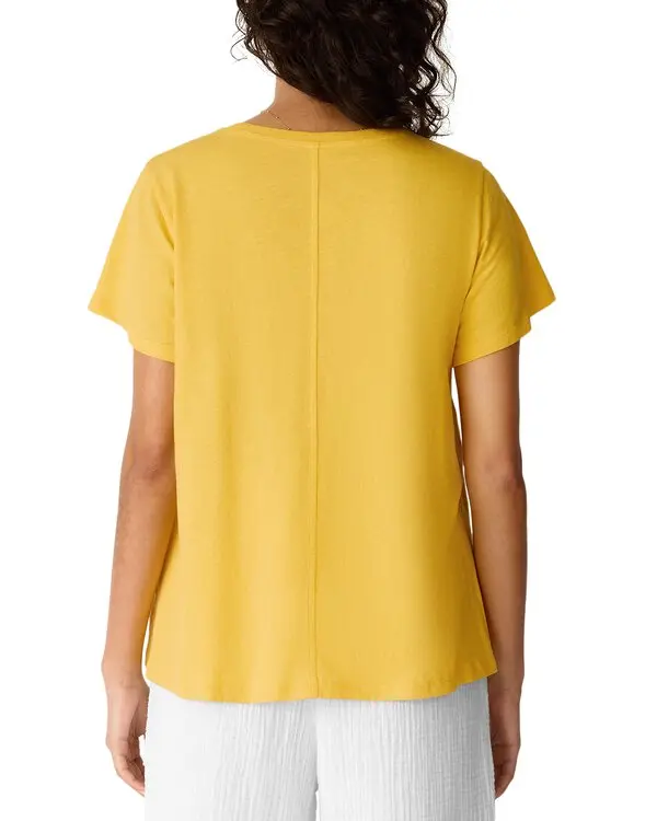 Eileen Fisher Crewneck Cap Sleeve Tee