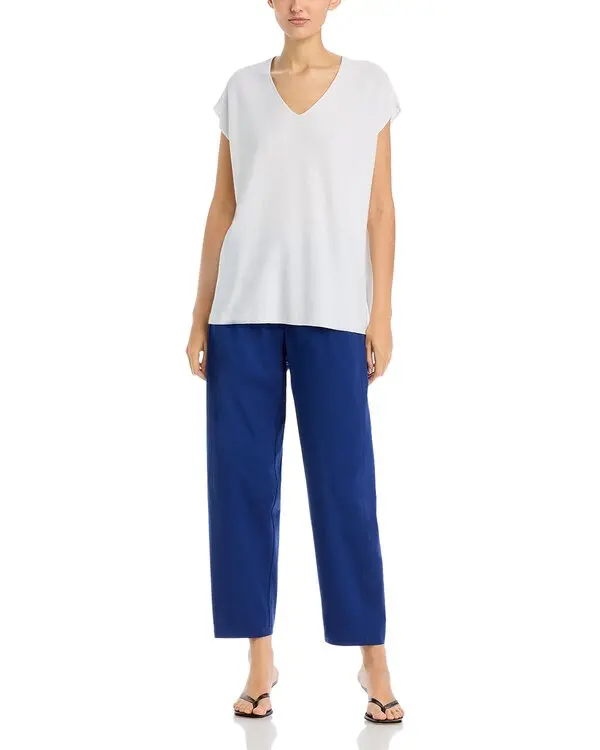 Eileen Fisher Stretch Cotton Poplin Ankle Lantern Pants