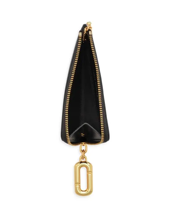 Marc Jacobs Pop J Marc Slim Leather Compact Wallet - Black