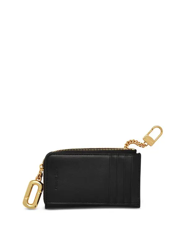 Marc Jacobs Pop J Marc Slim Leather Compact Wallet - Black