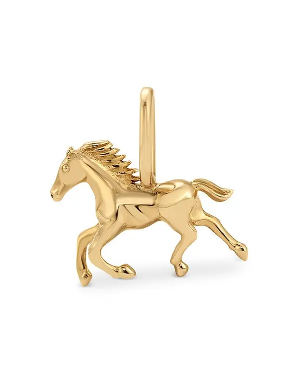 Adina Reyter Yellow Pony Up Mini Charm Pendant Necklace - Gold