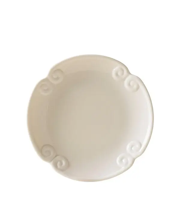 LES COLLECTION Spiral Bread Plate - Cream