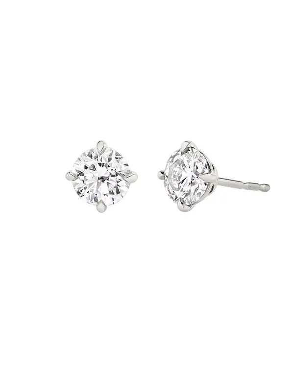 VRAI Solitaire Lab-grown Diamond Stud Earrings With Ear Jackets, 2.0ctw - K White Gold