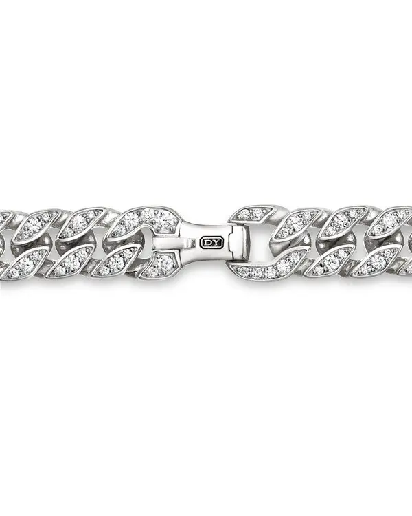 David Yurman Curb Chain Necklace With Diamonds, 11.5mm