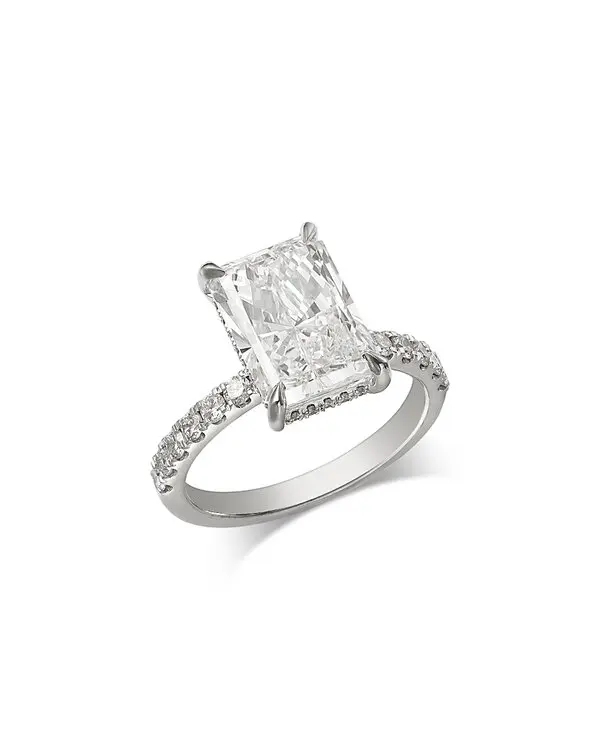 Bloomingdale'S Certified Lab Grown Diamond Radiant Engagement Ring In 14k Gold, 4.5 Tcw - White