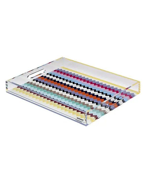 Missoni Riverbero Vassoiio Multicolor Large Tray - Clear