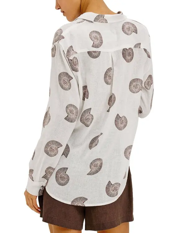 Rails Printed Viscose Linen Shirt