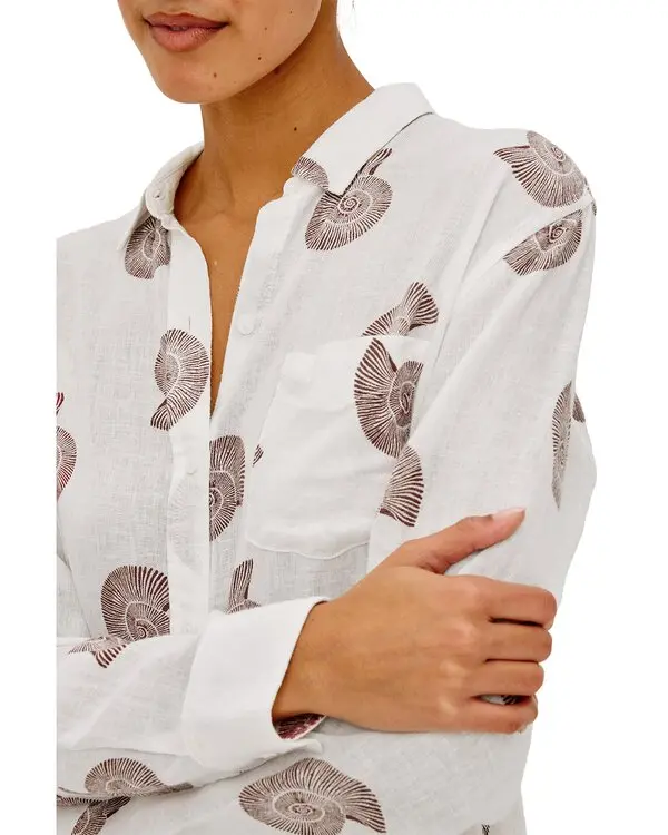 Rails Printed Viscose Linen Shirt