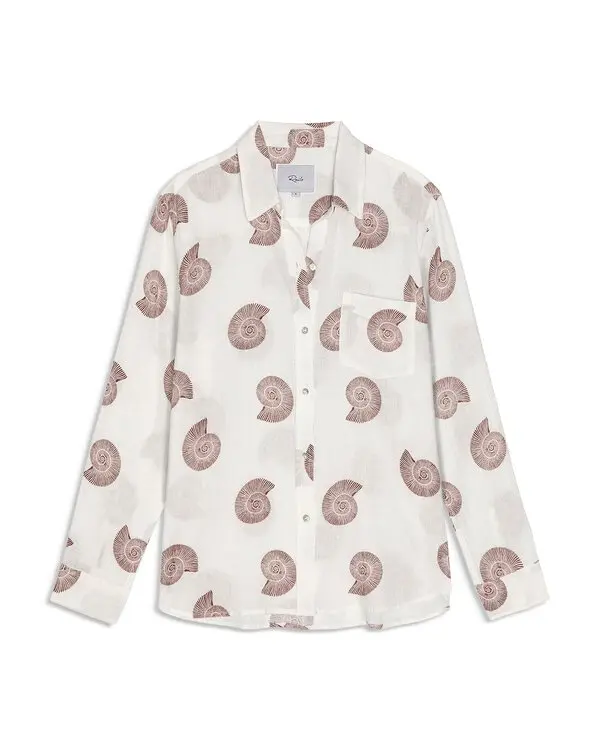 Rails Printed Viscose Linen Shirt